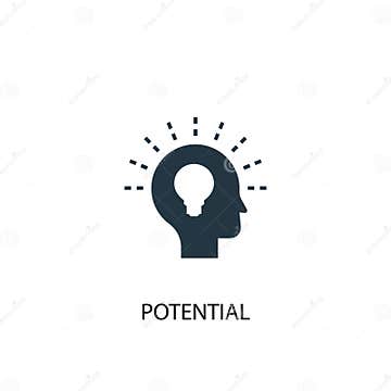 Potential Icon. Simple Element Stock Vector - Illustration of education ...
