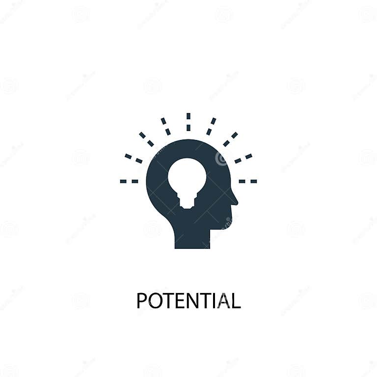 Potential Icon. Simple Element Stock Vector - Illustration of education ...