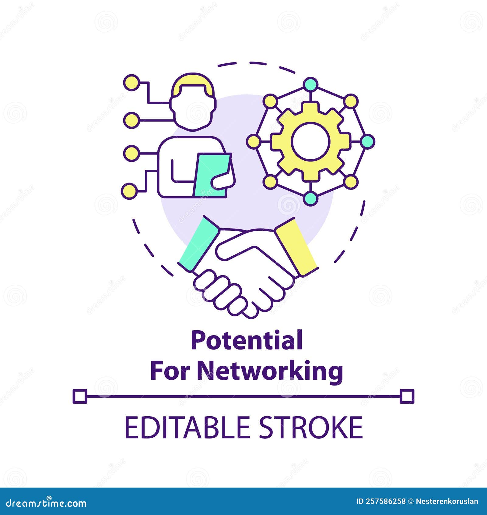 Potential for Networking Concept Icon Stock Illustration - Illustration ...
