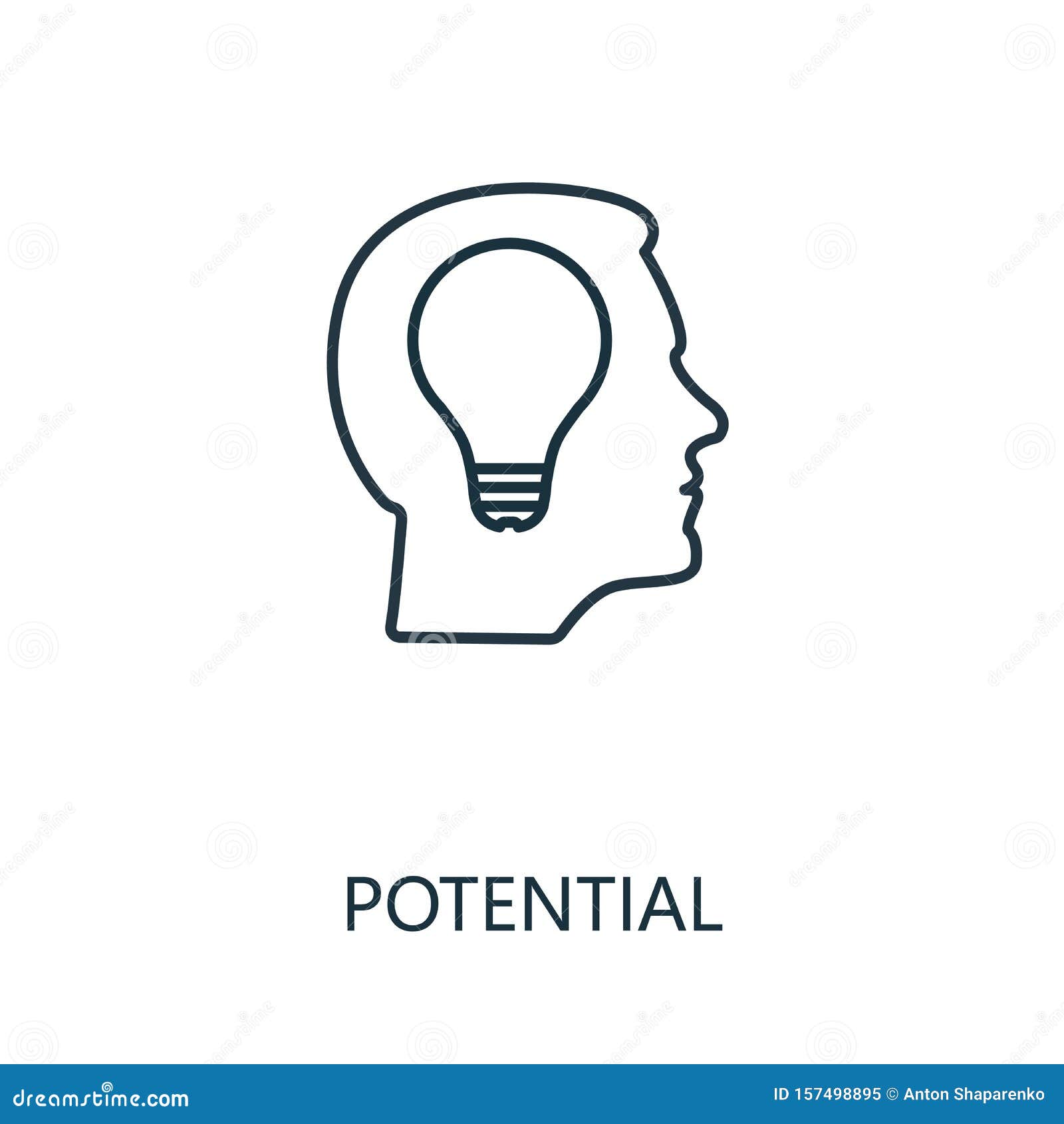 Potential Outline Icon. Thin Line Concept Element from Productivity ...