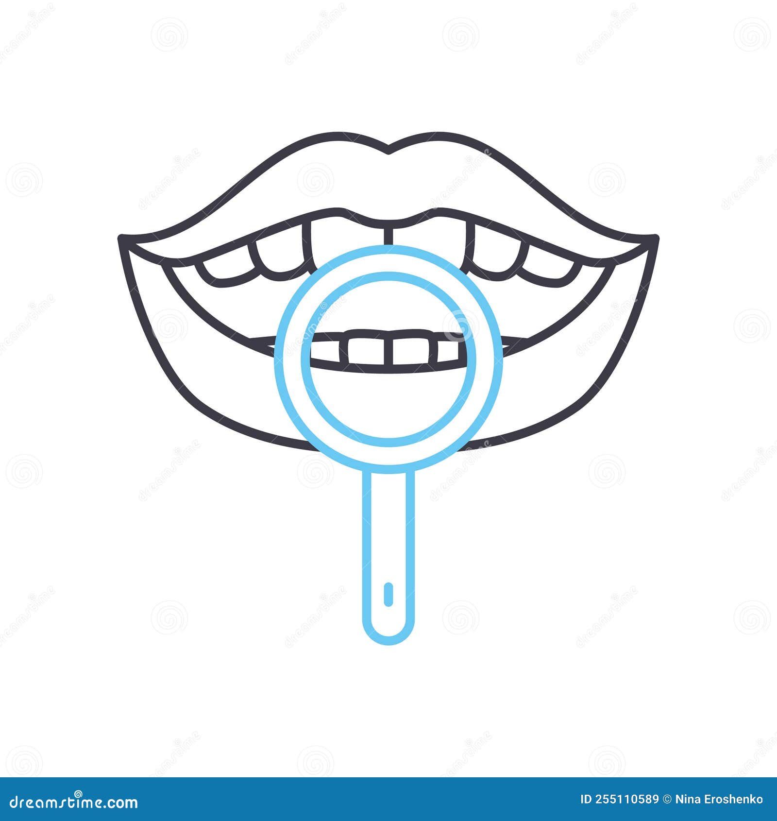 Potential Sampling Line Icon, Outline Symbol, Vector Illustration ...