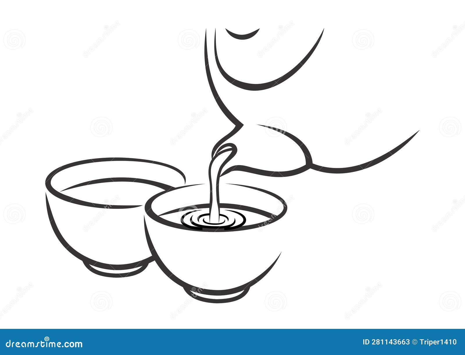 Potential Tea Log Logo Vector Line Art Stock Vector - Illustration of ...