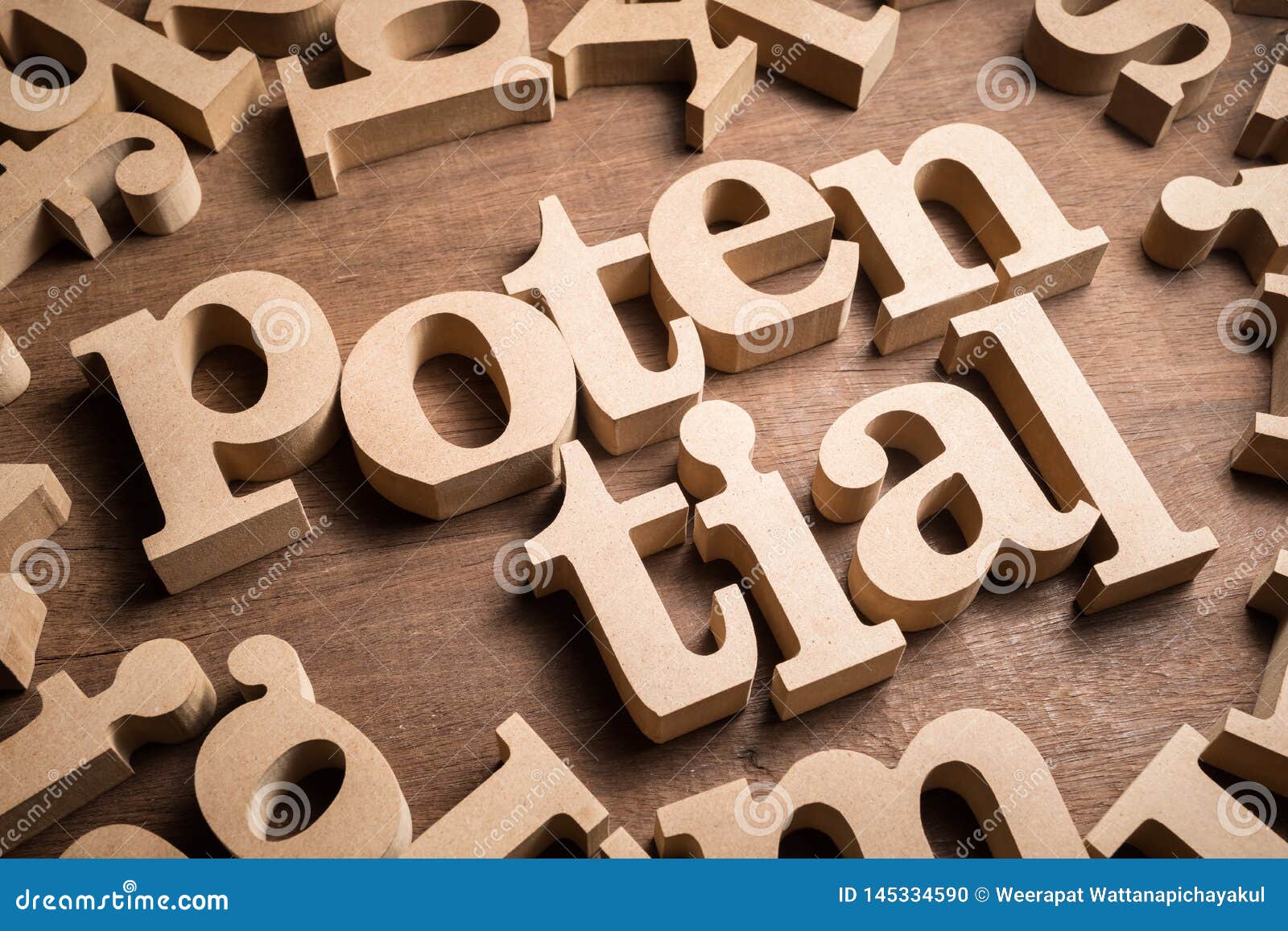 Potential Wood Word stock photo. Image of employee, expert - 145334590