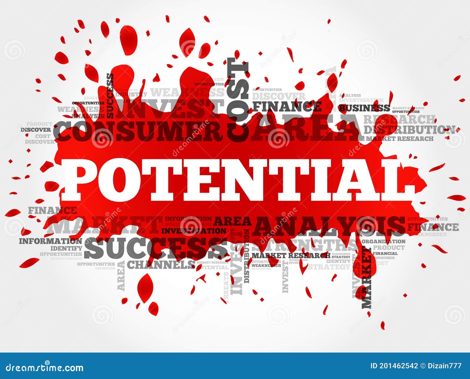 Potential word cloud stock illustration. Illustration of ability ...