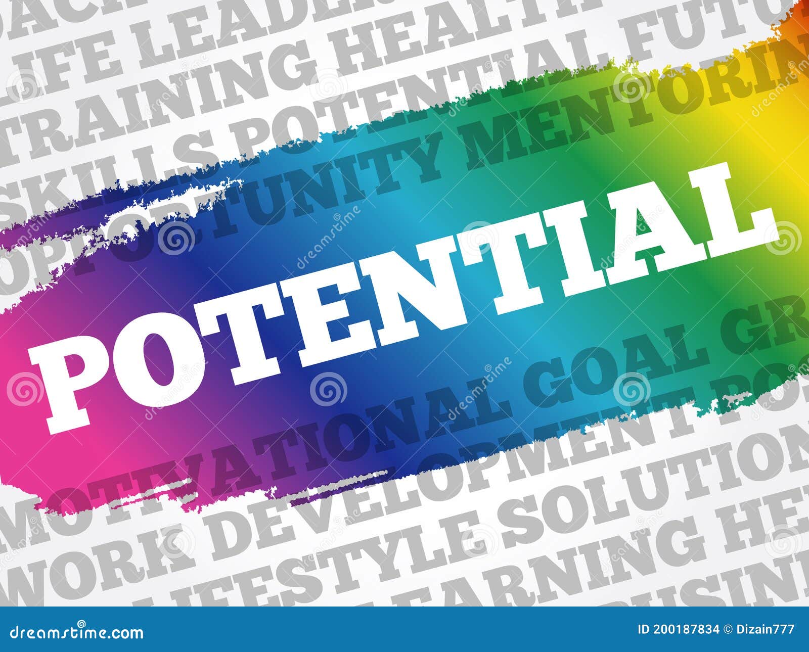 Potential Word Cloud Collage Stock Illustration - Illustration of ...