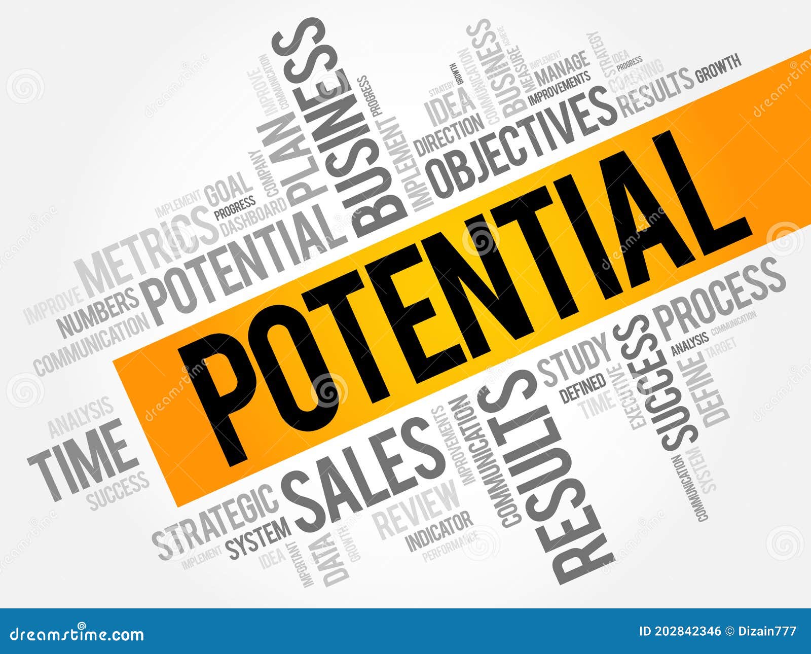 Potential Word Cloud Collage Stock Illustration - Illustration of ...