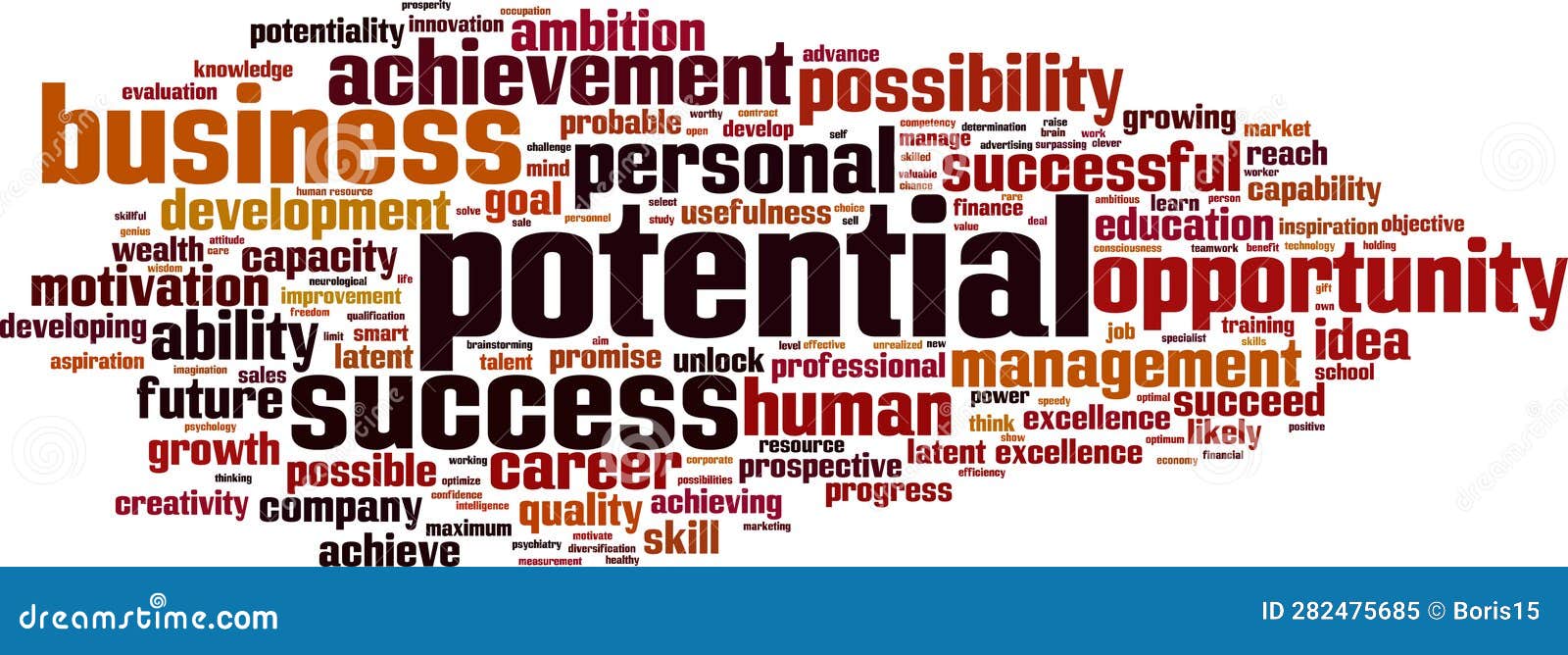 Potential word cloud stock vector. Illustration of concept - 282475685