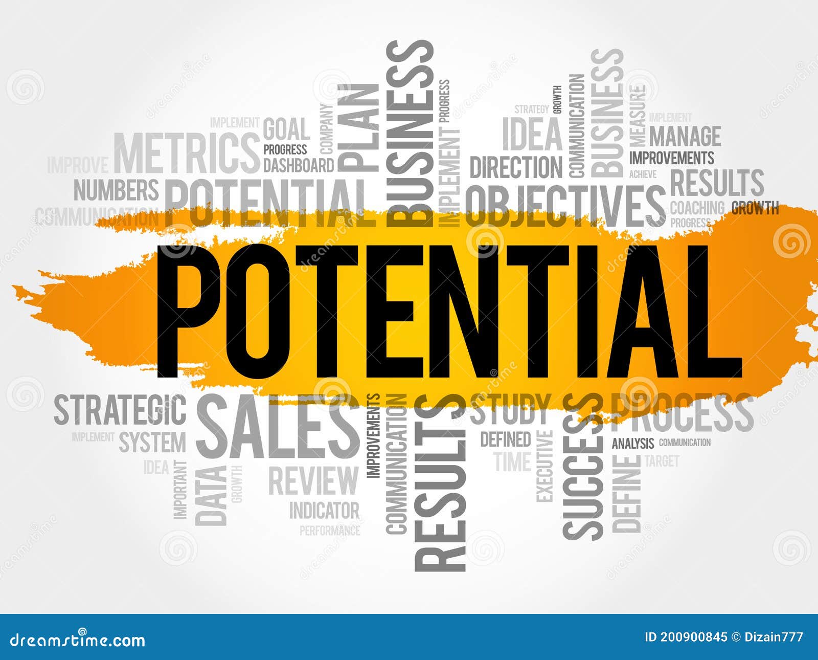 Potential word cloud stock illustration. Illustration of inspire ...