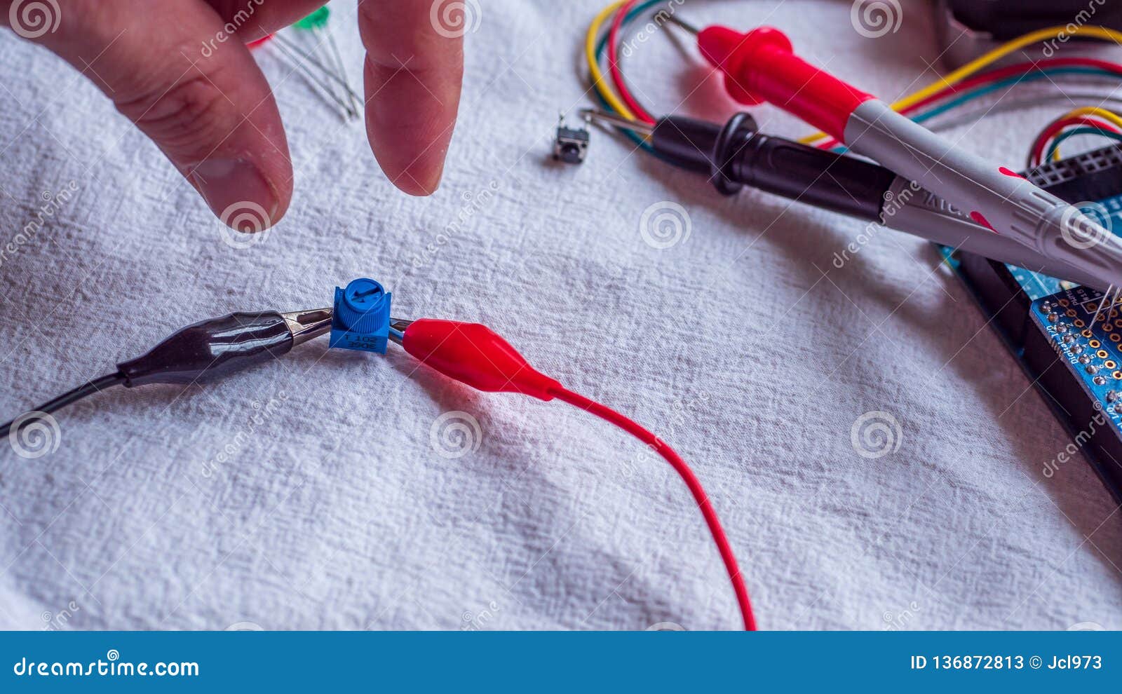 Potentiometer In Use As Part Of A Microcontroller Build Stock Image Image Of Diode Internet
