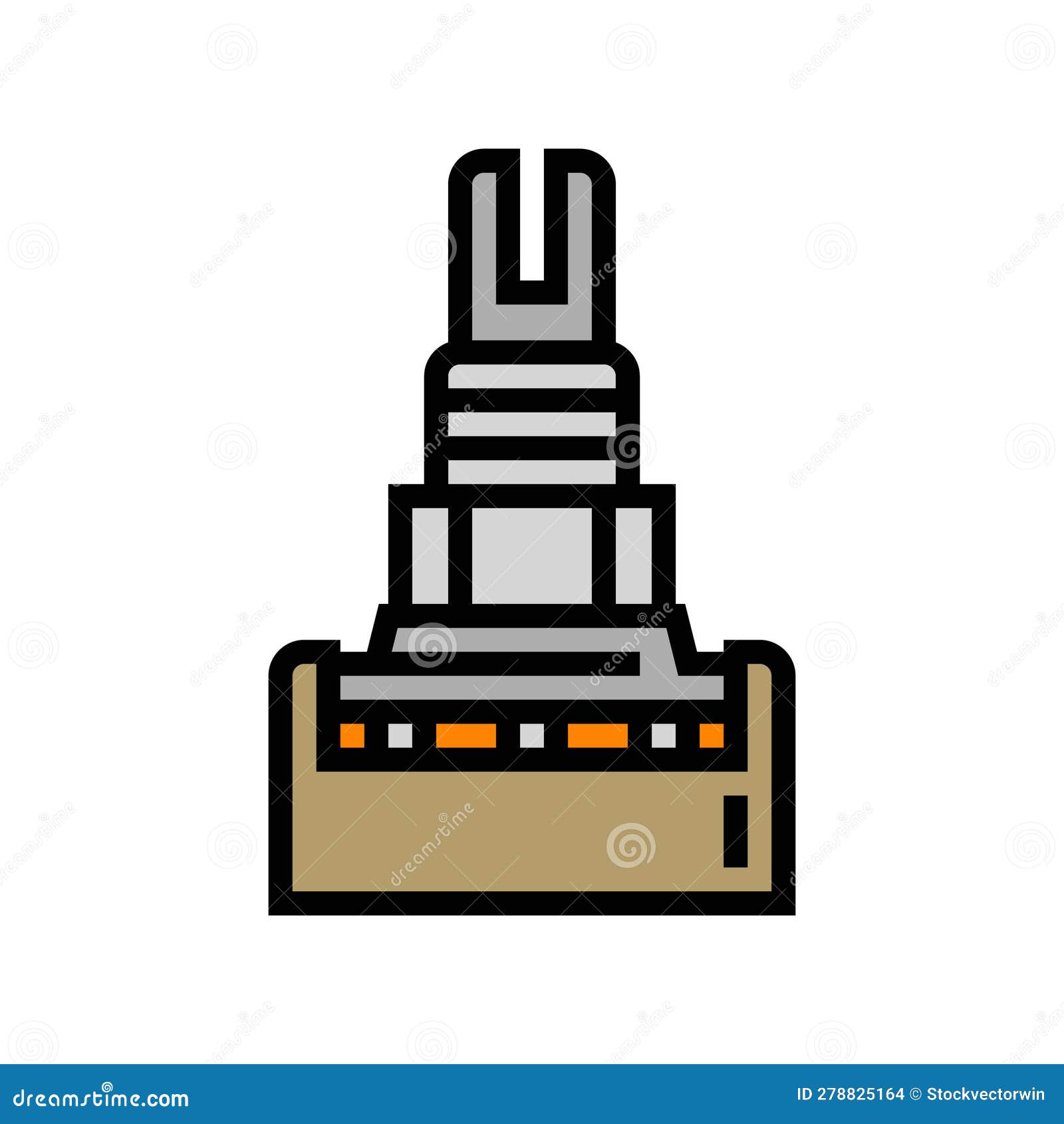 Potentiometer Electronic Component Color Icon Vector Illustration Stock ...