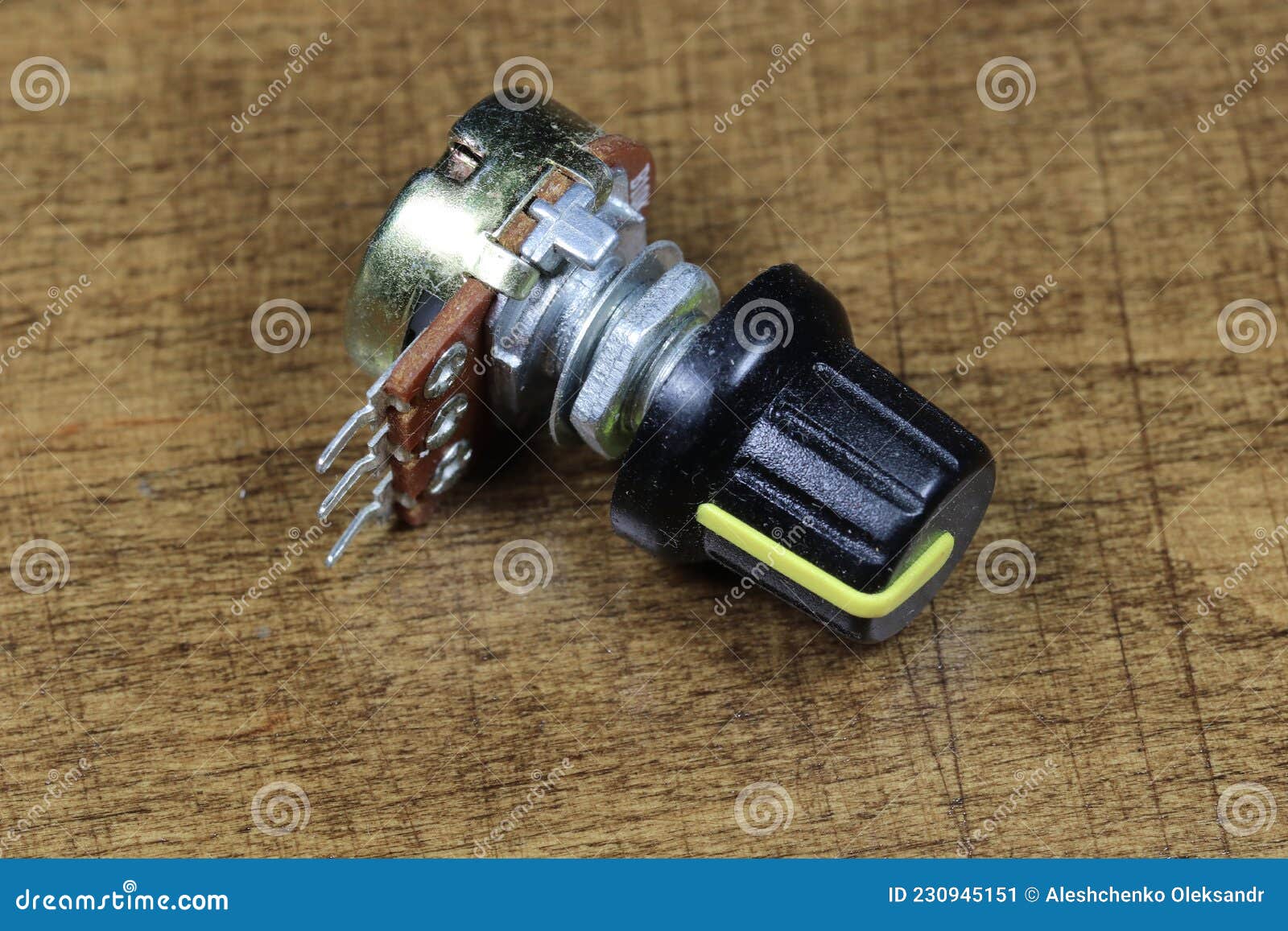 Potentiometer with Knob. Variable Resistance Stock Image - Image of ...