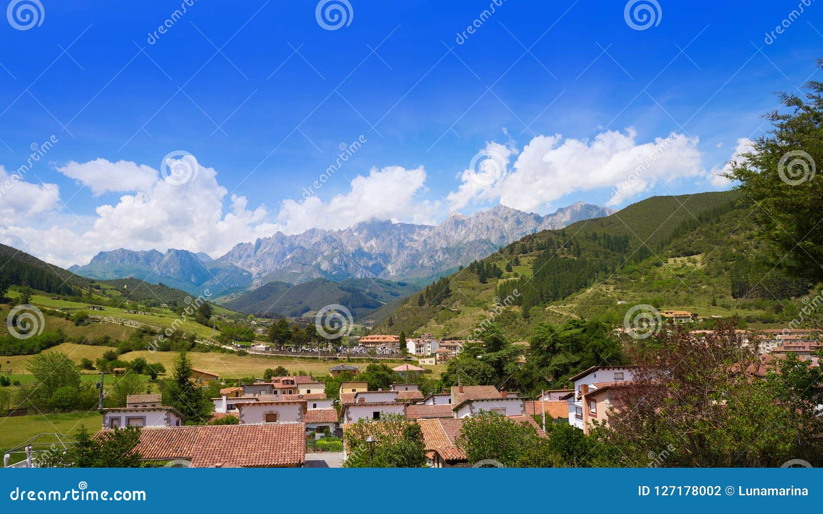 Potes in Cantabria Skyline Village Spain Stock Photo - Image of ...