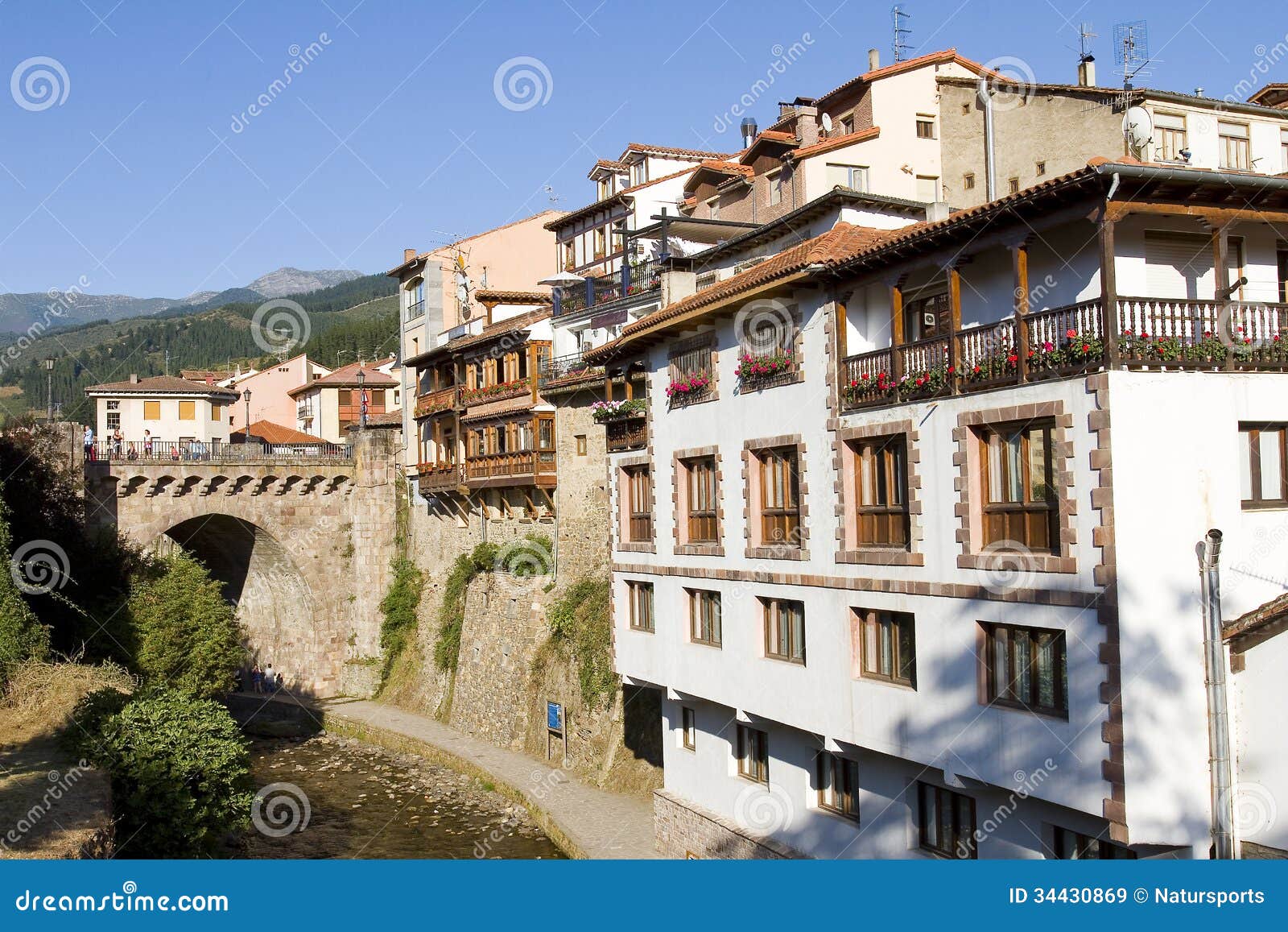 Potes, Spain editorial stock image. Image of picturesque - 34430869