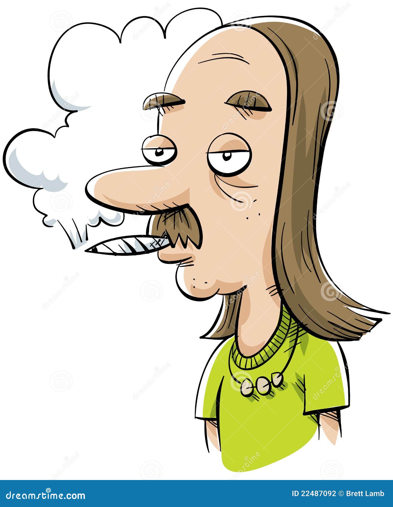 Pothead stock illustration. Illustration of smoke, cartoon - 22487092