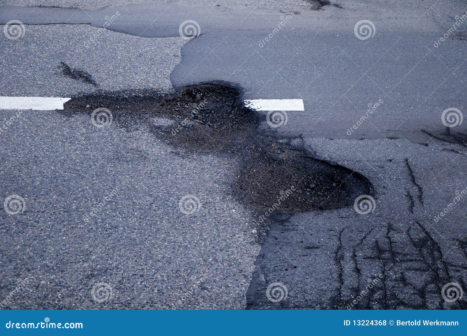 Pothole stock photo. Image of cracked, defect, danger - 13224368