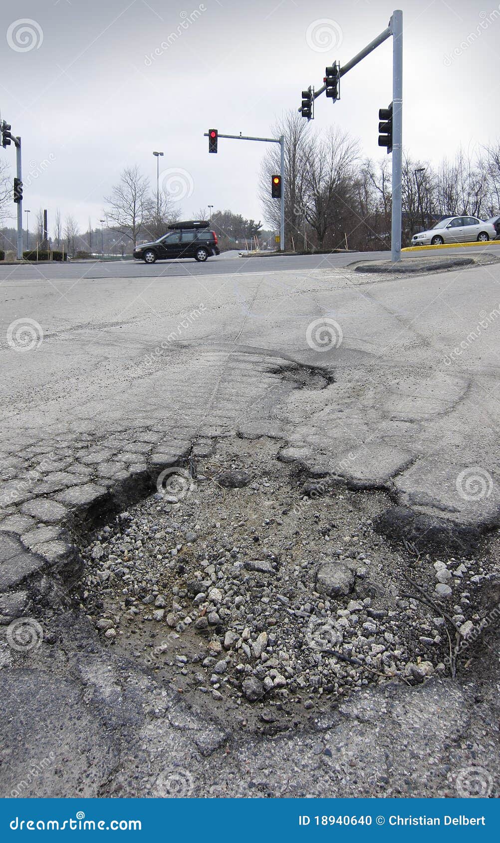 Pothole stock photo. Image of rain, tire, repair, maintenance - 18940640