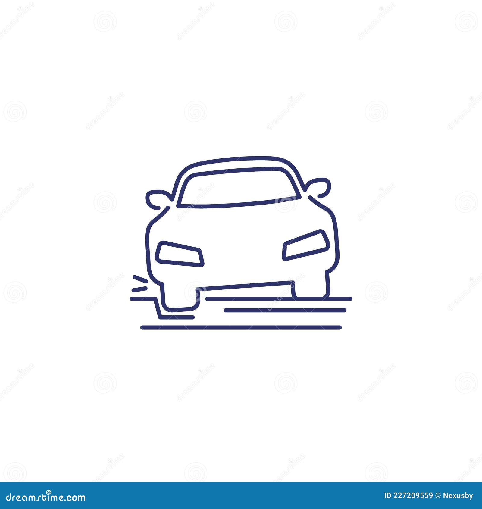 Pothole Icon. Linear Vector Illustration From Traffic Signs Collection ...