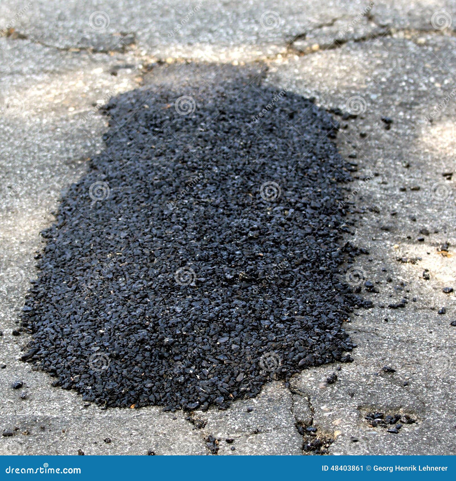 Pothole Patch stock image. Image of black, cracks, patched - 48403861