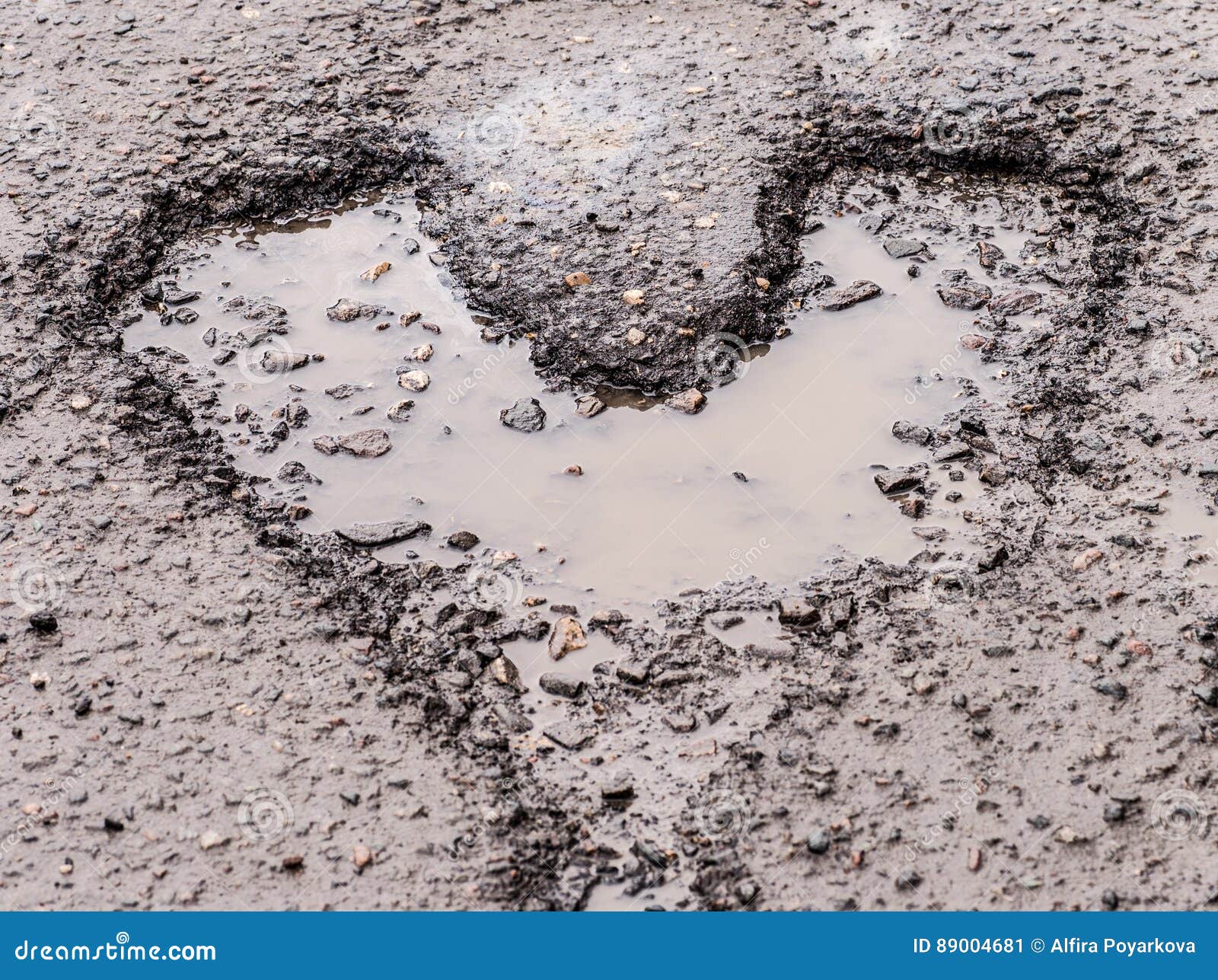 The pothole in the road stock image. Image of hazard - 89004681