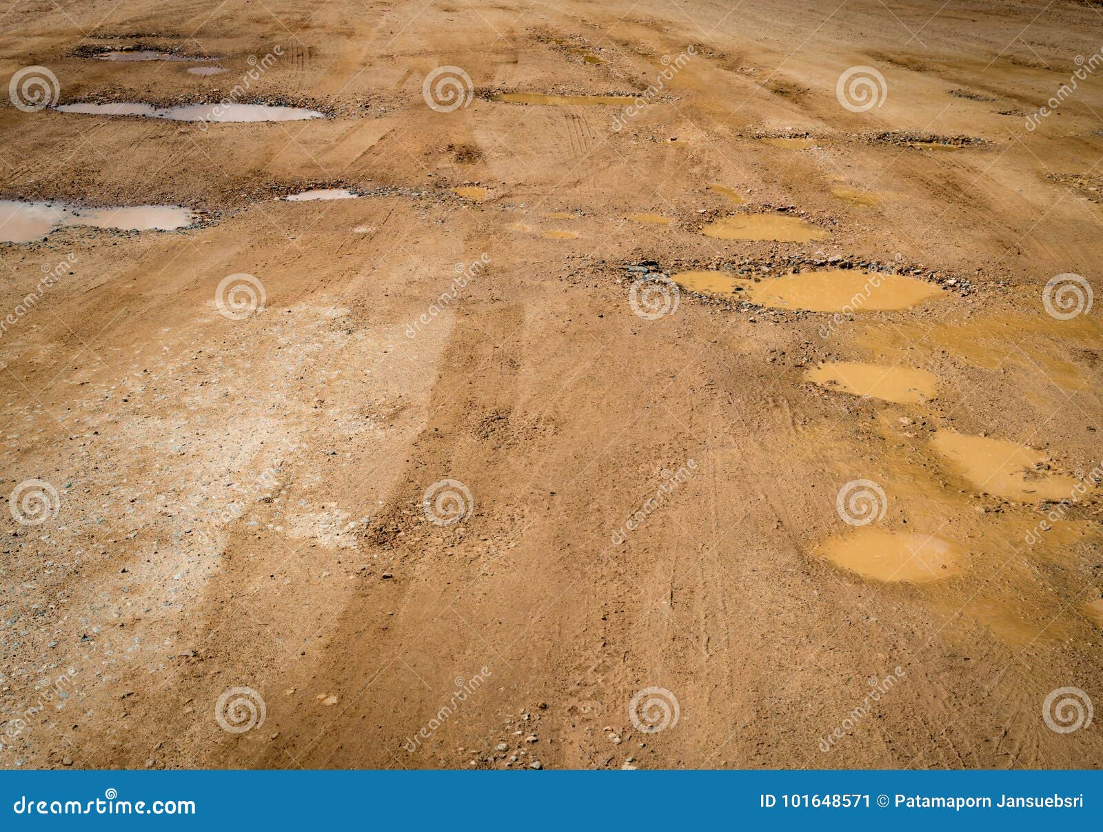 Pothole on the road stock image. Image of gravel, drop - 101648571