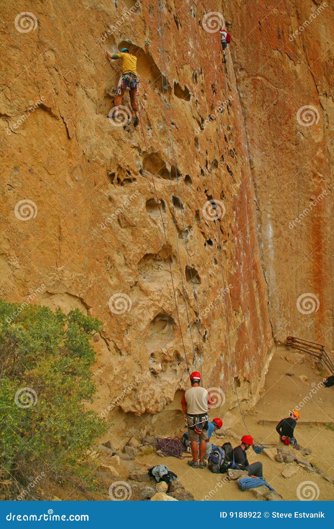 Potholes, Climbers on Rock Face Stock Photo - Image of climber, face ...