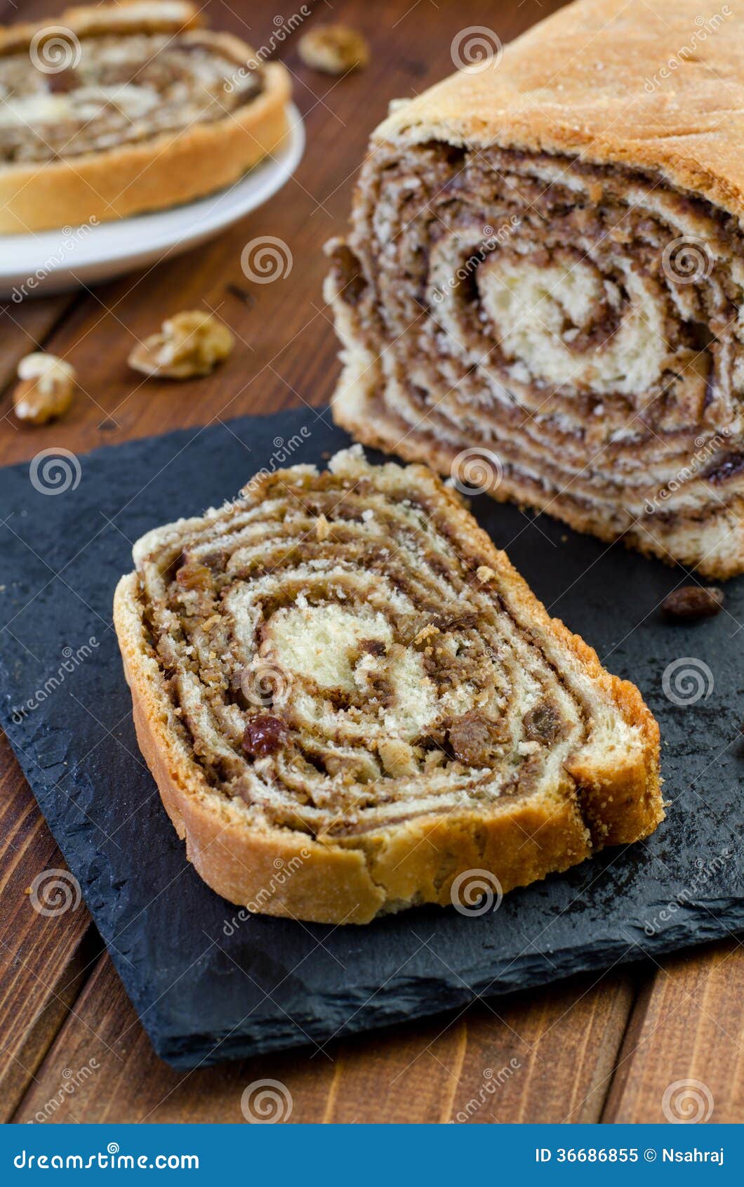 Potica, Roll with walnuts stock image. Image of sweet - 36686855