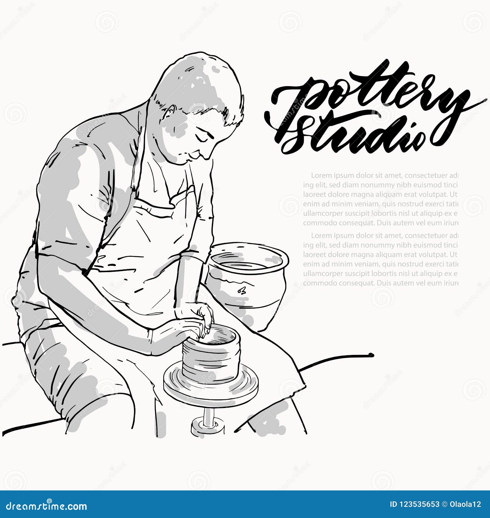 Potier Masculin Professionnel Illustration Stock - Illustration du ...