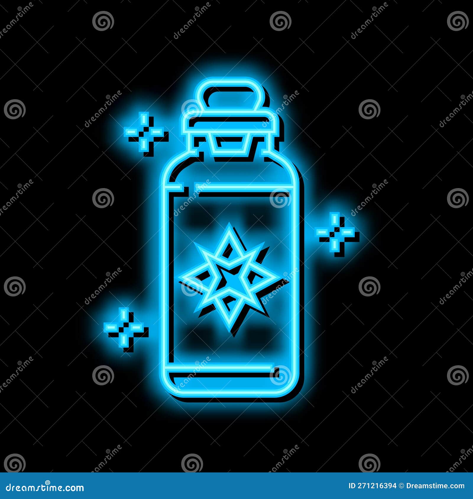 Potion Boho Logo. Vector Emblem With Magic Elixir Bottle ...