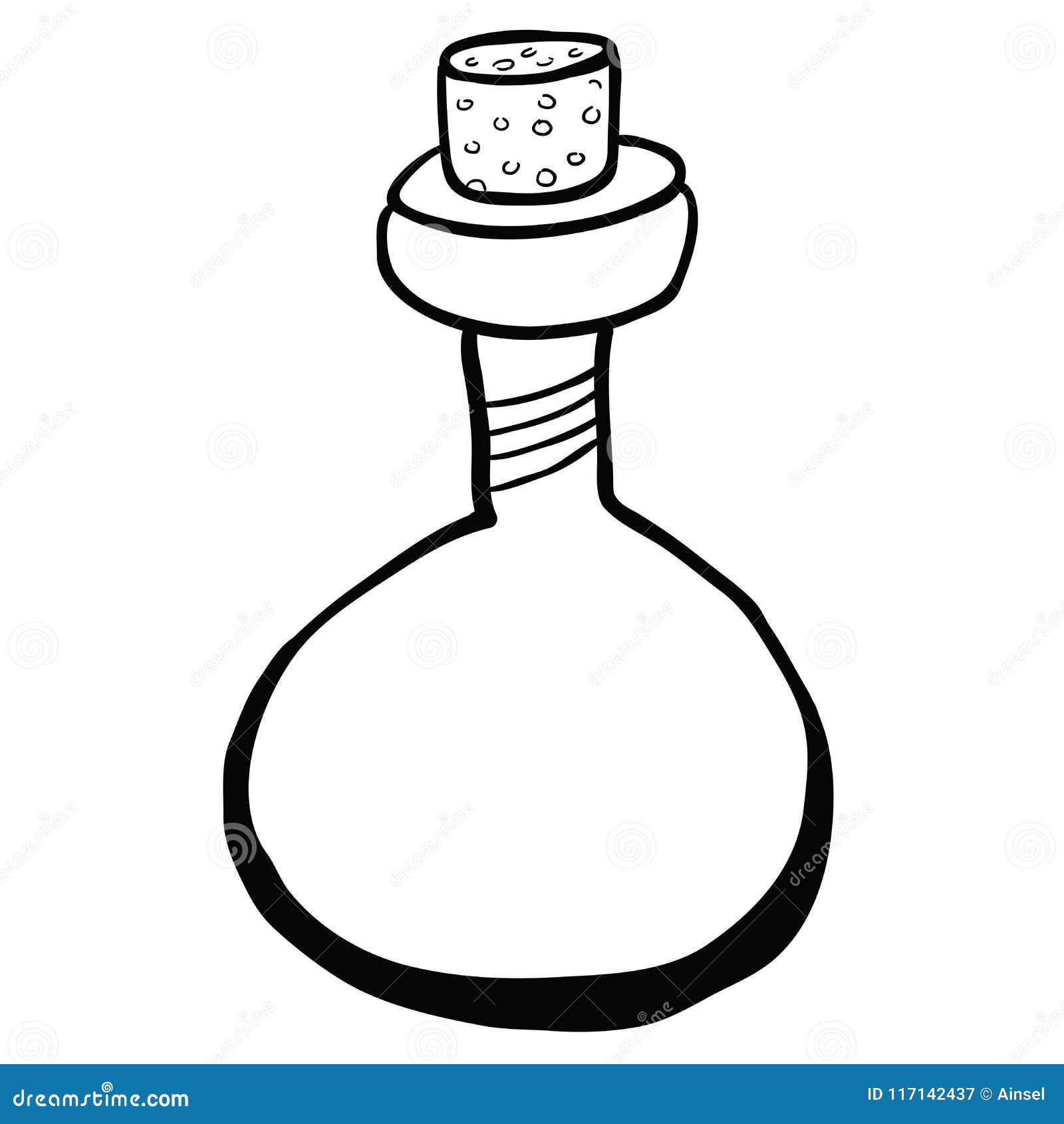 Potion Bottle Clip Art Black And White Sketch Coloring Page