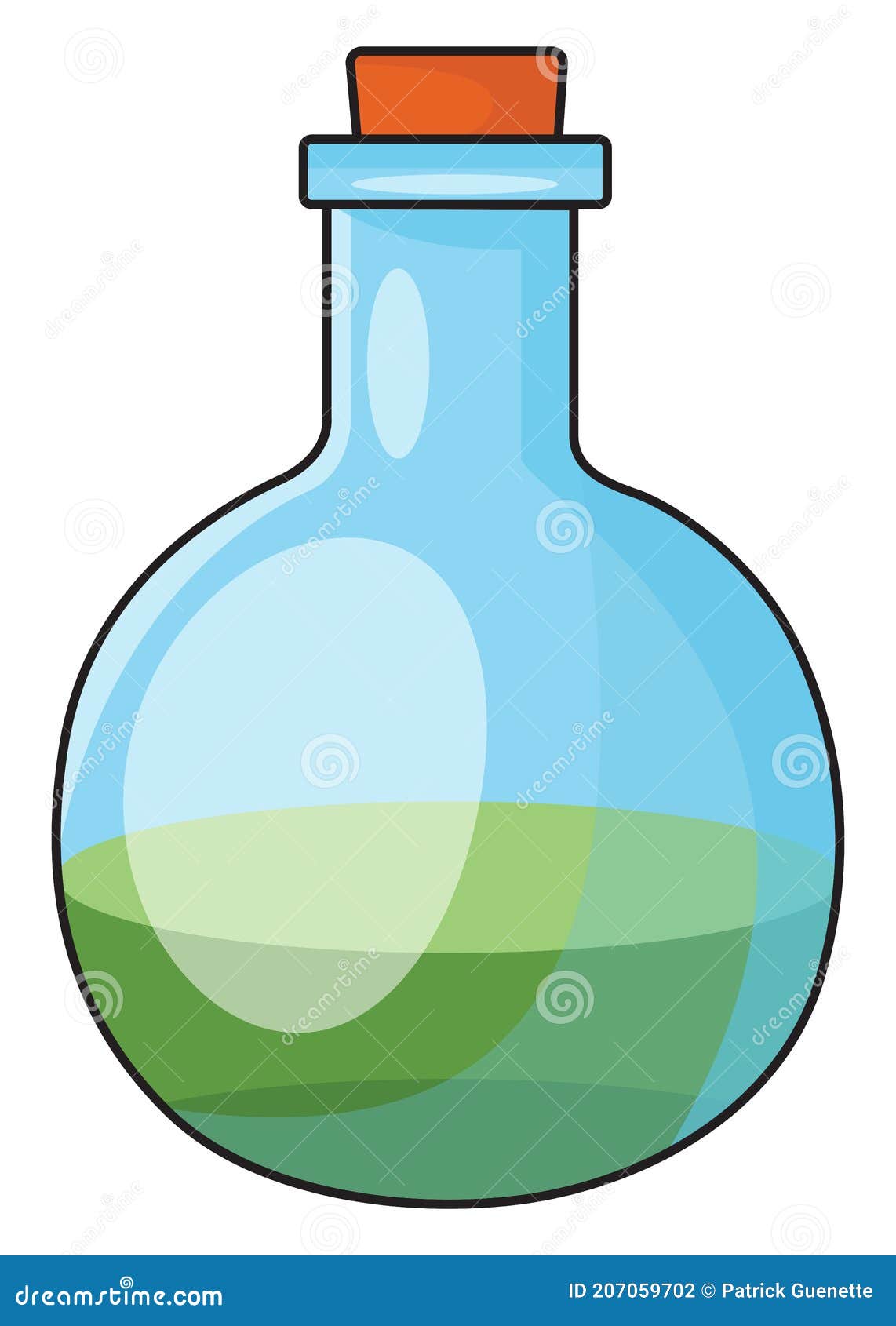 Potion Bottle, Illustration, Vector Stock Vector - Illustration of ...
