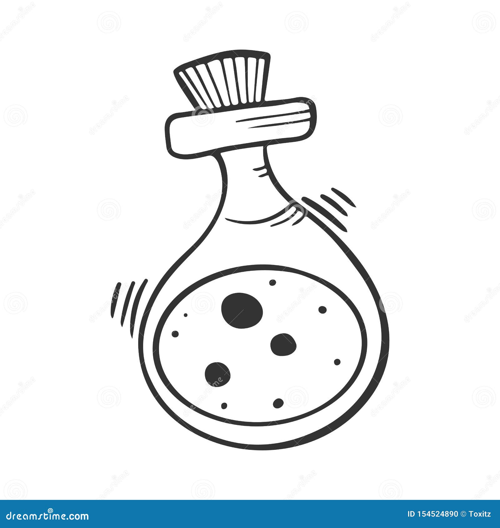 Potion Bottle. Vector Concept in Doodle and Sketch Style Stock ...