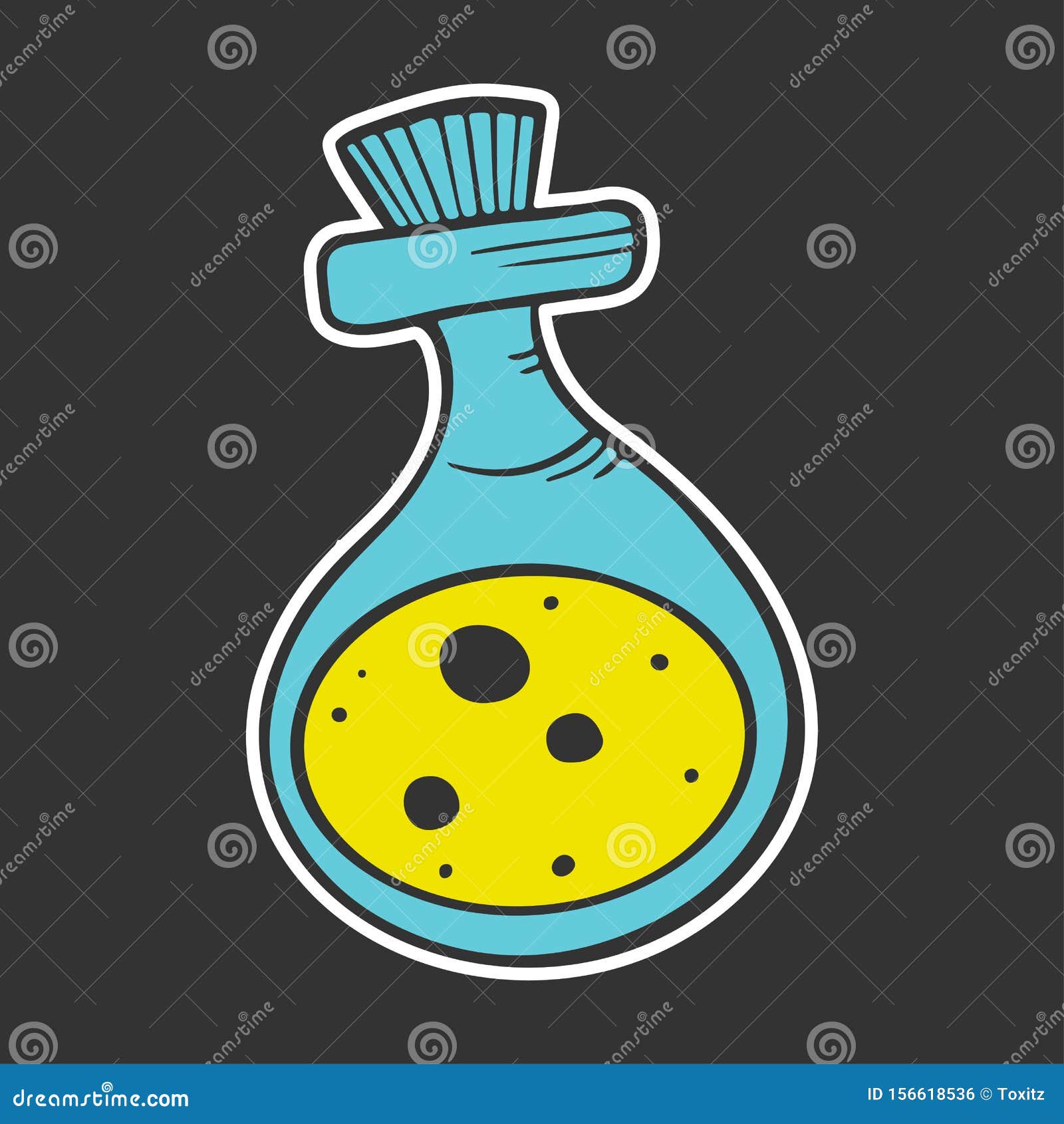 Potion Bottle. Vector Concept in Doodle and Sketch Style Stock ...