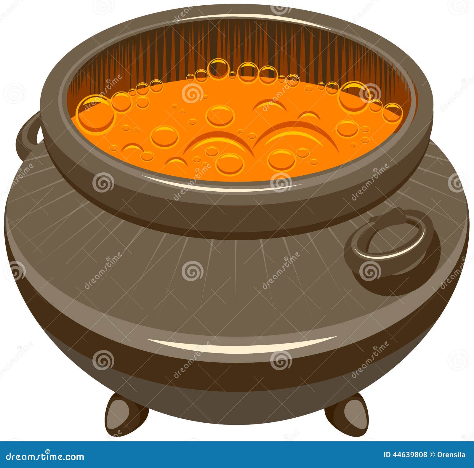 Potion Brewed and Boiling in the Cauldron Stock Vector - Illustration ...