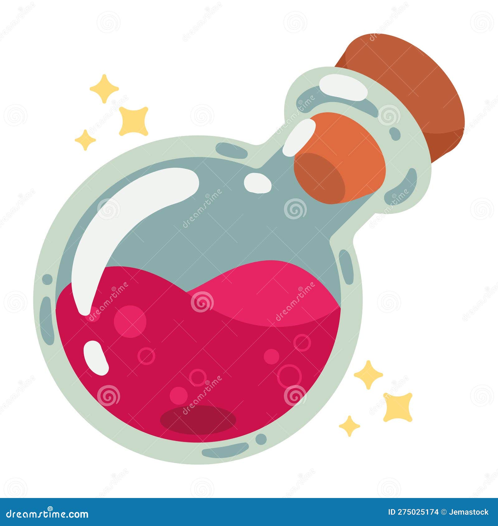 Potion flask video game stock vector. Illustration of videogame - 275025174