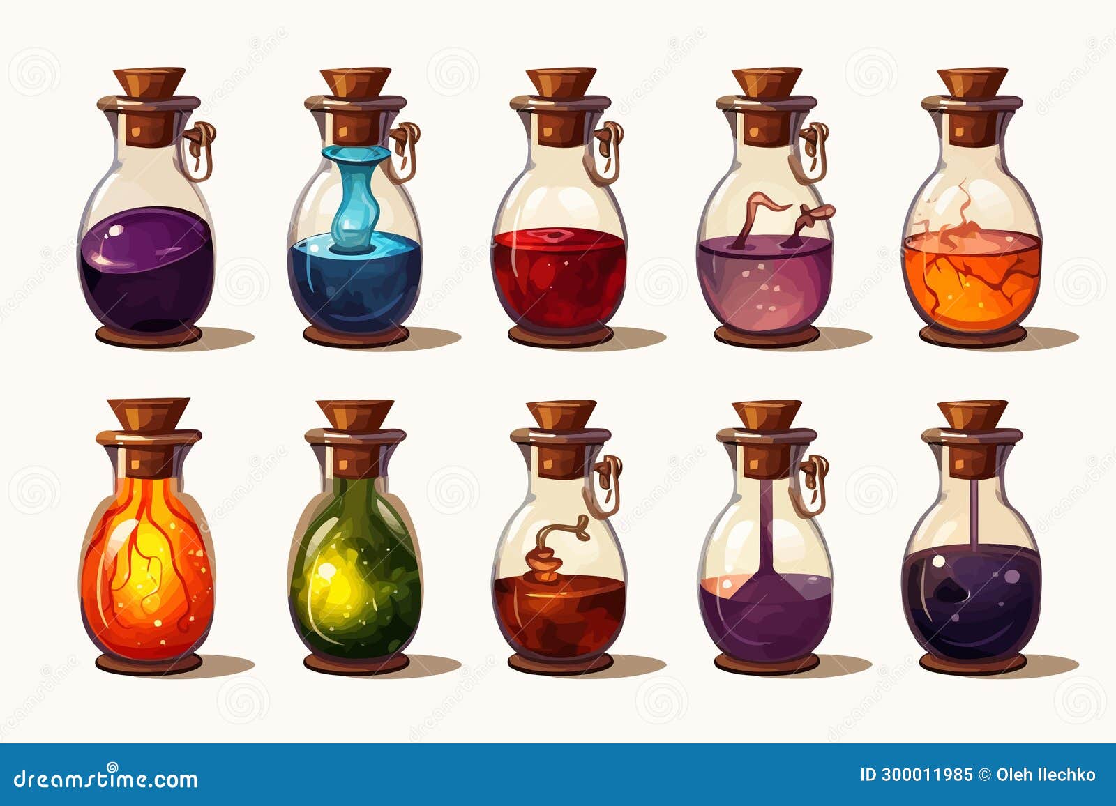 Potion in Glass Bottle Isolated Vector Style Illustration Stock Vector ...