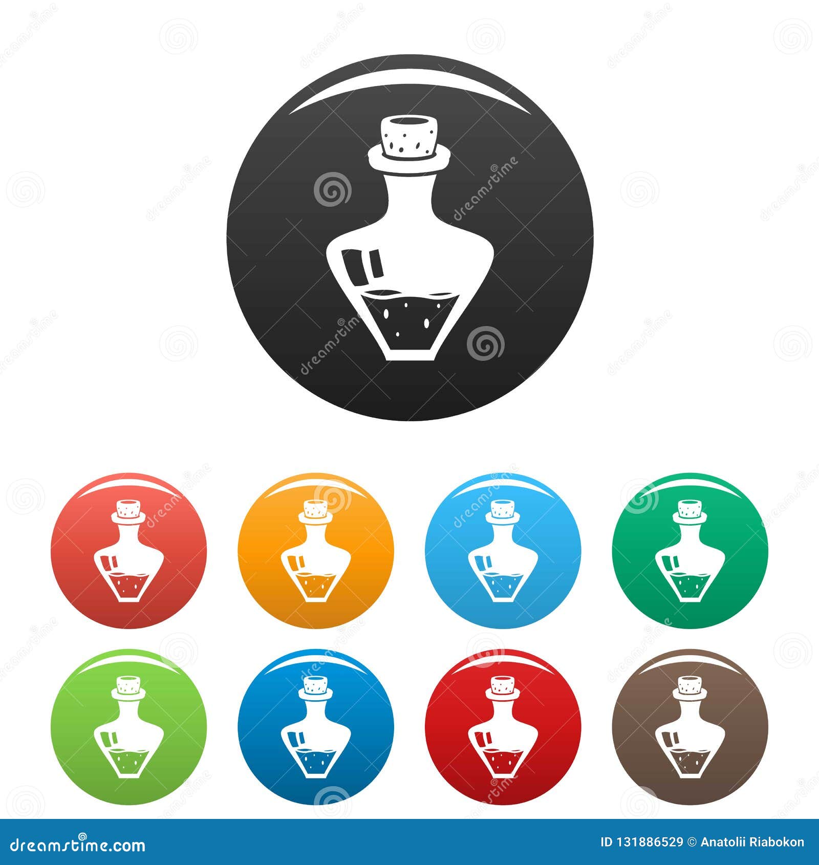 Potion icon, simple style stock vector. Illustration of apothecary ...