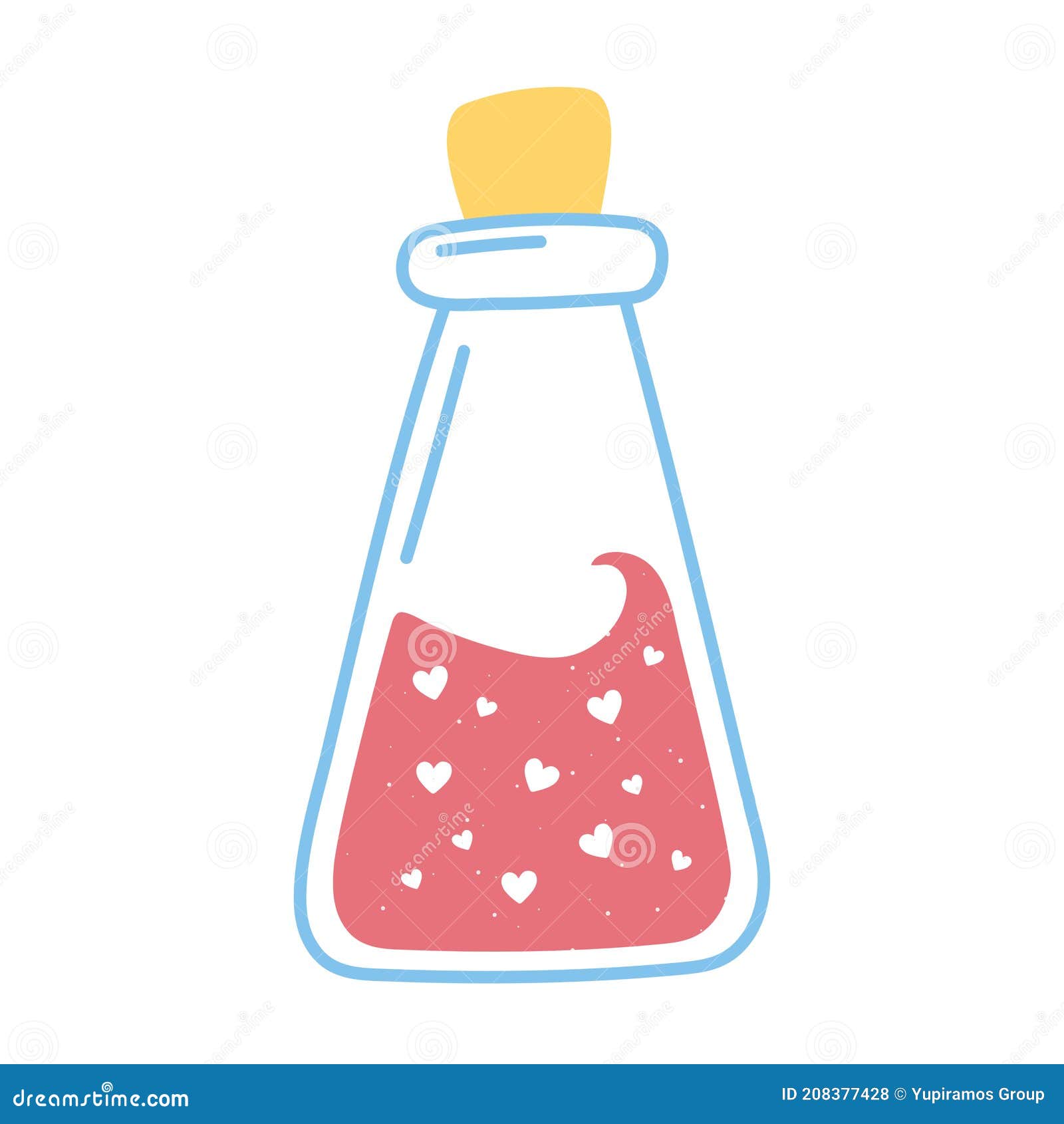 Potion Love and Romance in Cartoon Style Stock Vector - Illustration of ...