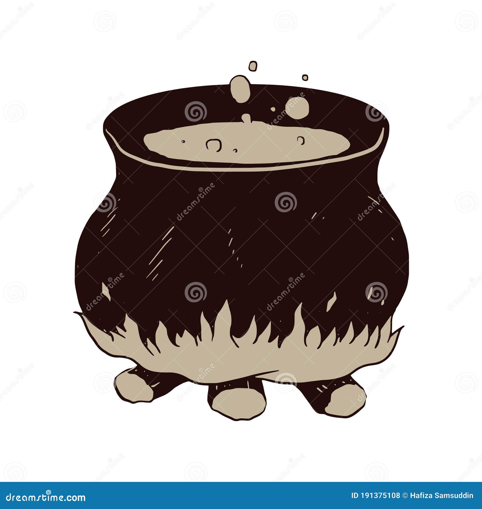 Potion in the Pot. Vector Illustration Decorative Design Stock Vector ...
