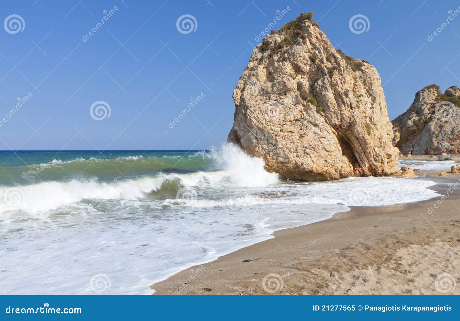 Potistika Beach at Pelion in Greece Stock Image - Image of shore, ocean ...