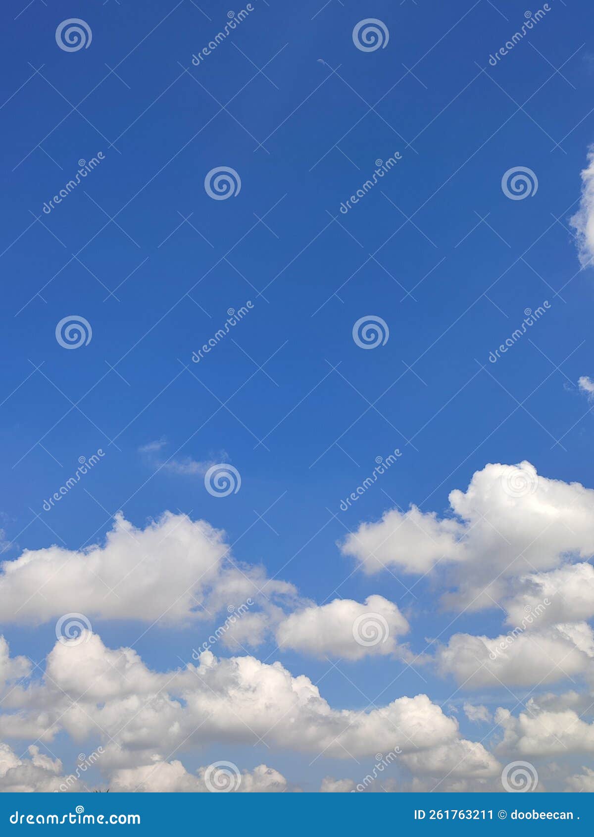 Potrait of a Beautiful Blue Sky and Clouds Stock Image - Image of ...