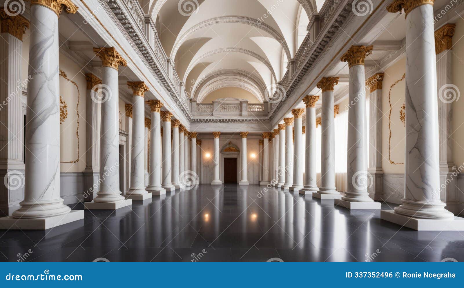 It Features White Marble Columns and a Classical Design Evoking a ...