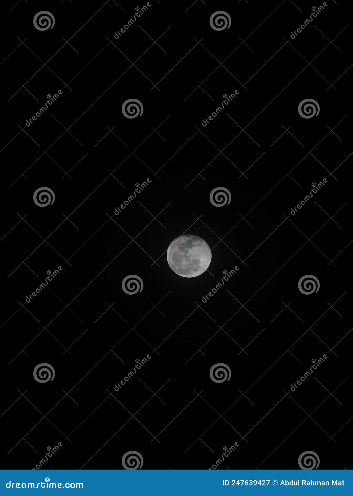 Potrait of a Full Moon in Dark Night Stock Image - Image of potrait ...