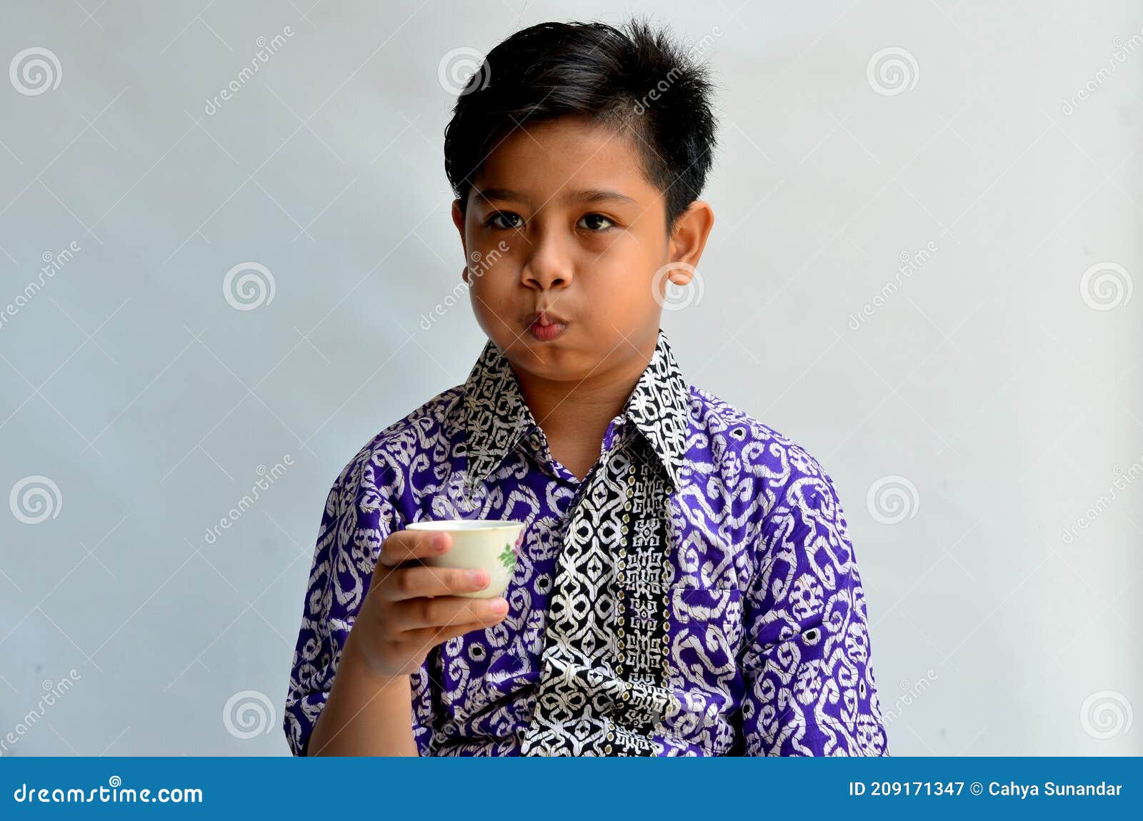 Potrait of Handsome Asian Boy with Gargling Expression Stock Image ...