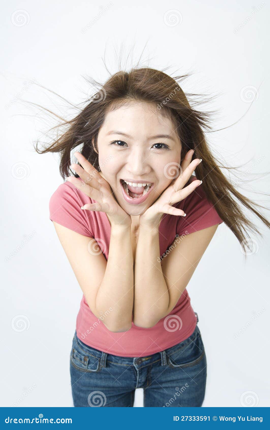 Potrait of a Happy Asian Girl Stock Image - Image of expression, happy ...