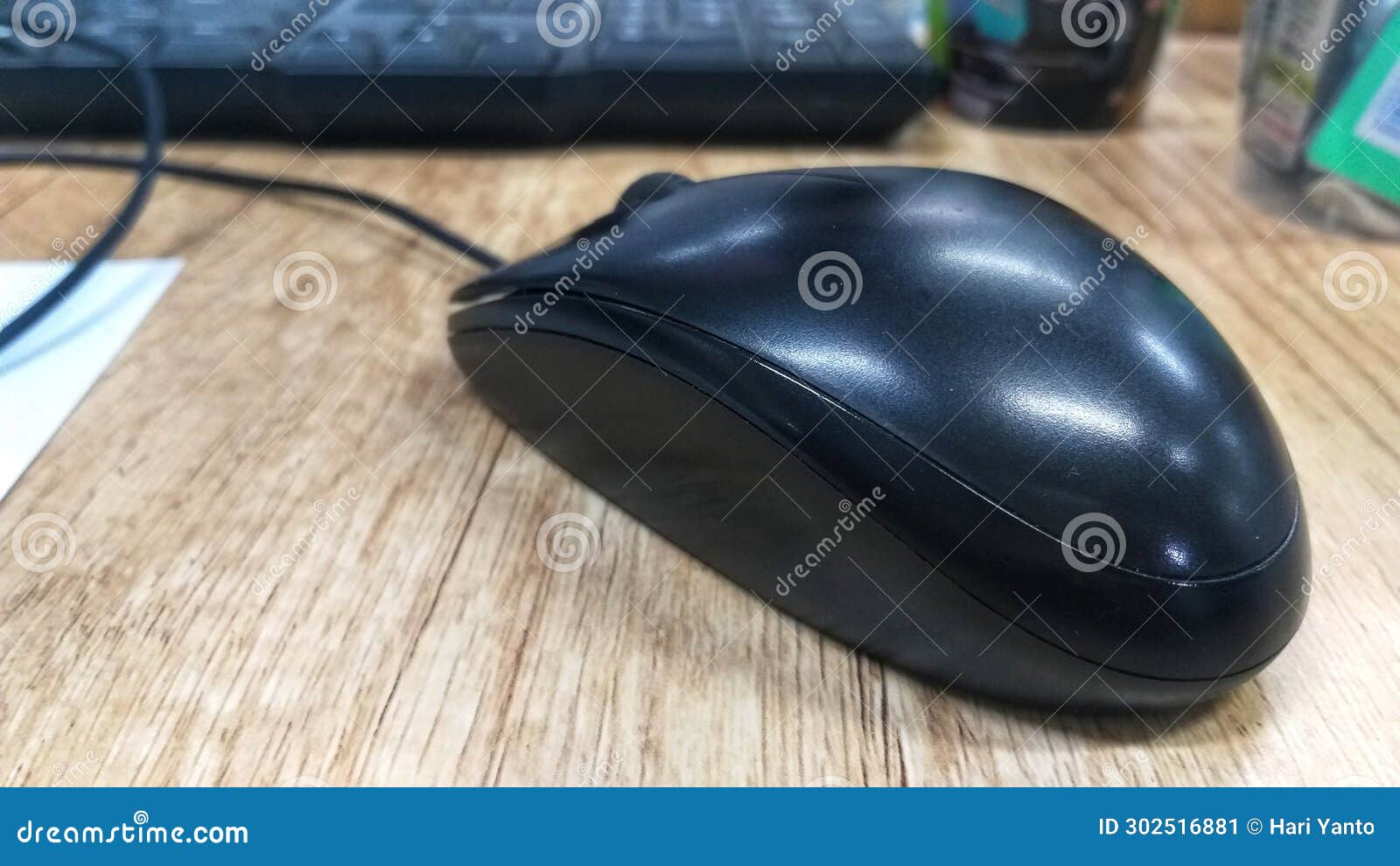 Potrait a Mouse Optic on the Table Office Stock Image - Image of ...