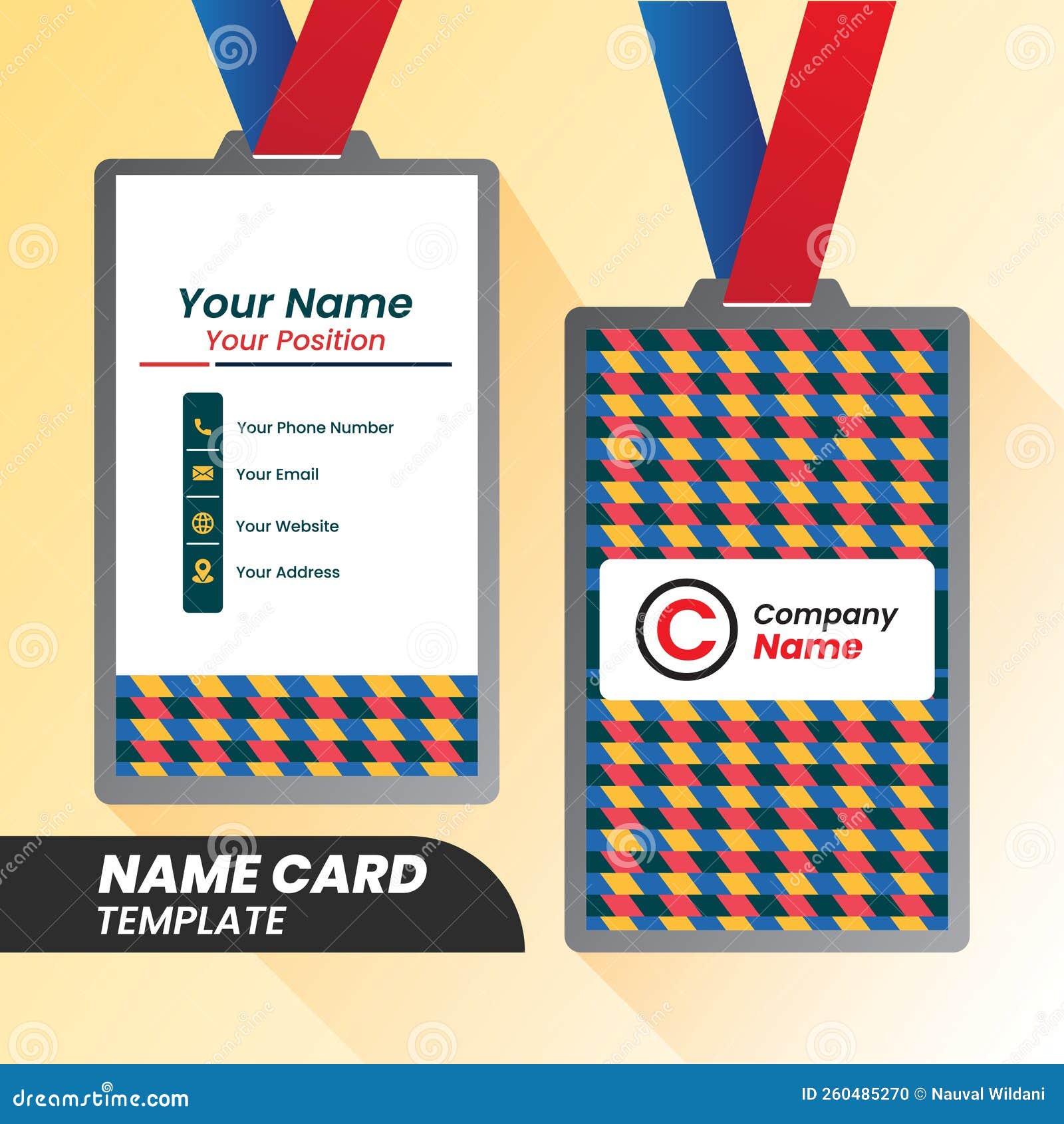 Potrait Name Card - Creative And Clean Modern Potrait Name Card ...