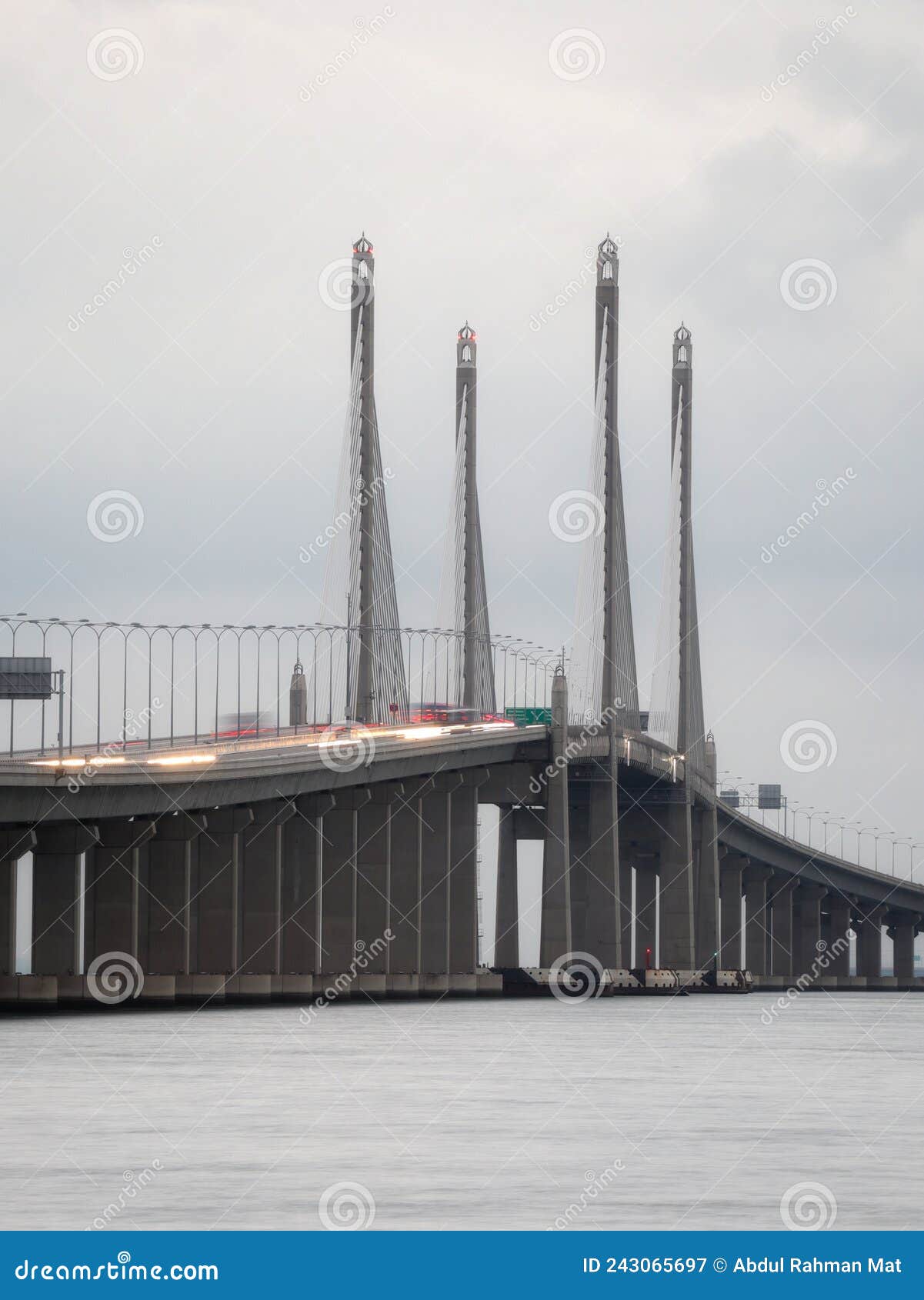 Potrait of Second Penang Bridge Stock Image - Image of ocean, wave ...