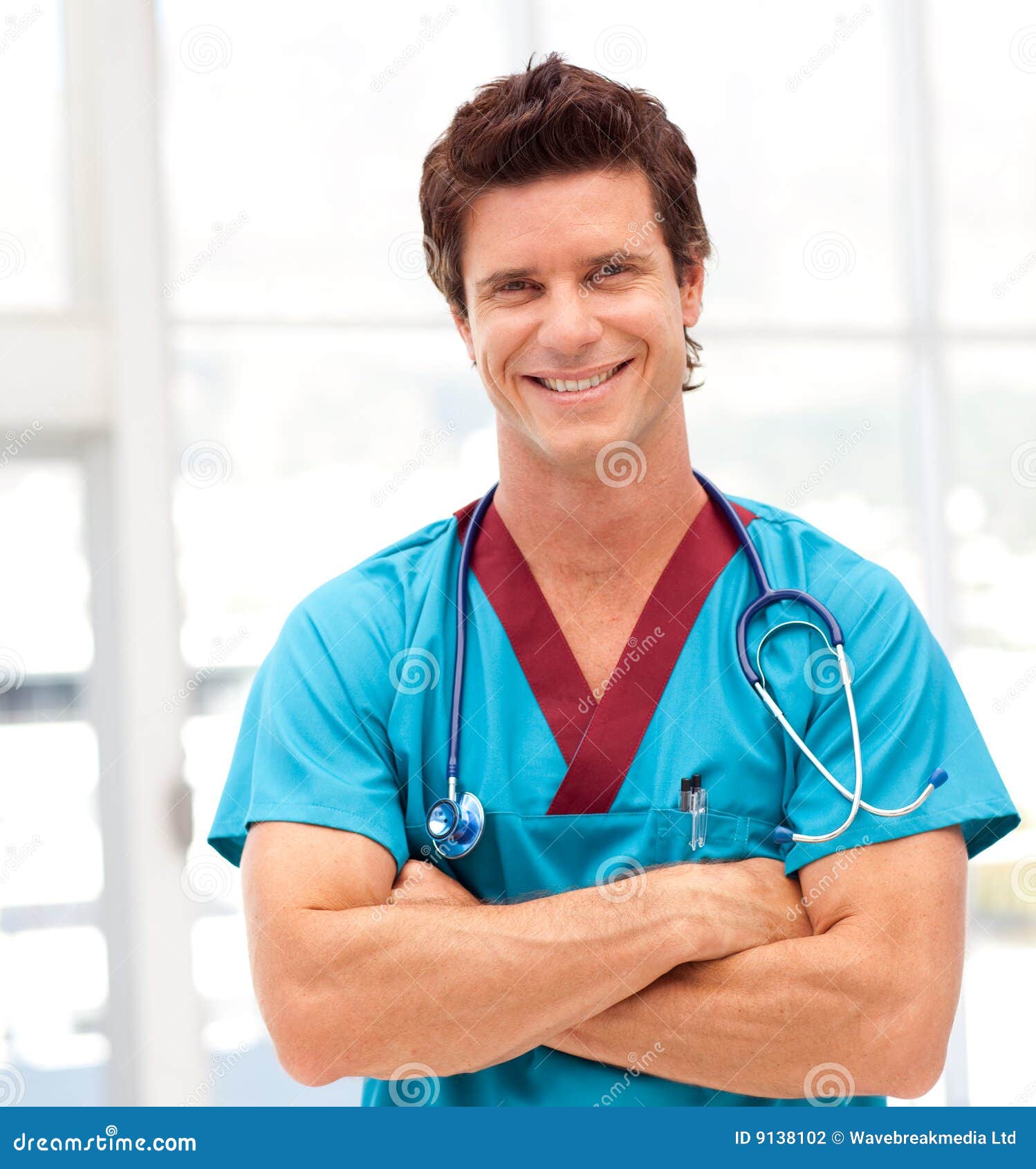 Potrait of a Young Doctor Smiling at Camera Stock Photo - Image of ...