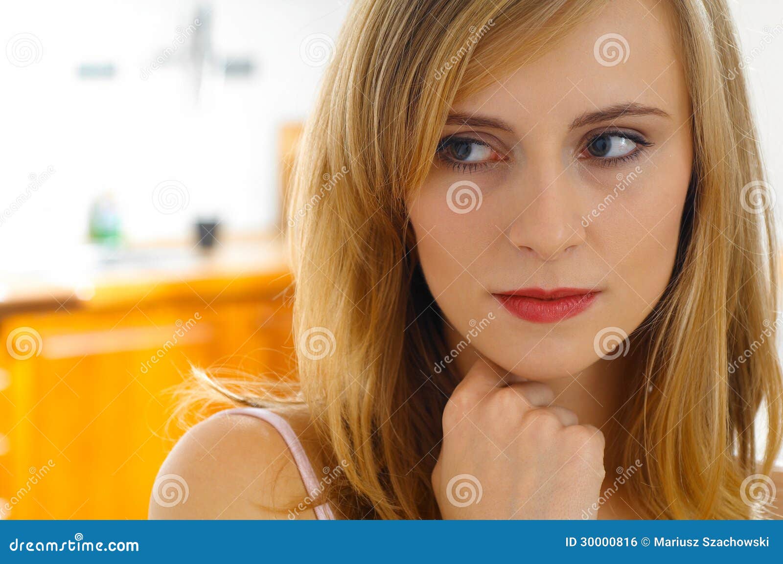 Portrait of woman stock photo. Image of long, calm, youth - 30000816