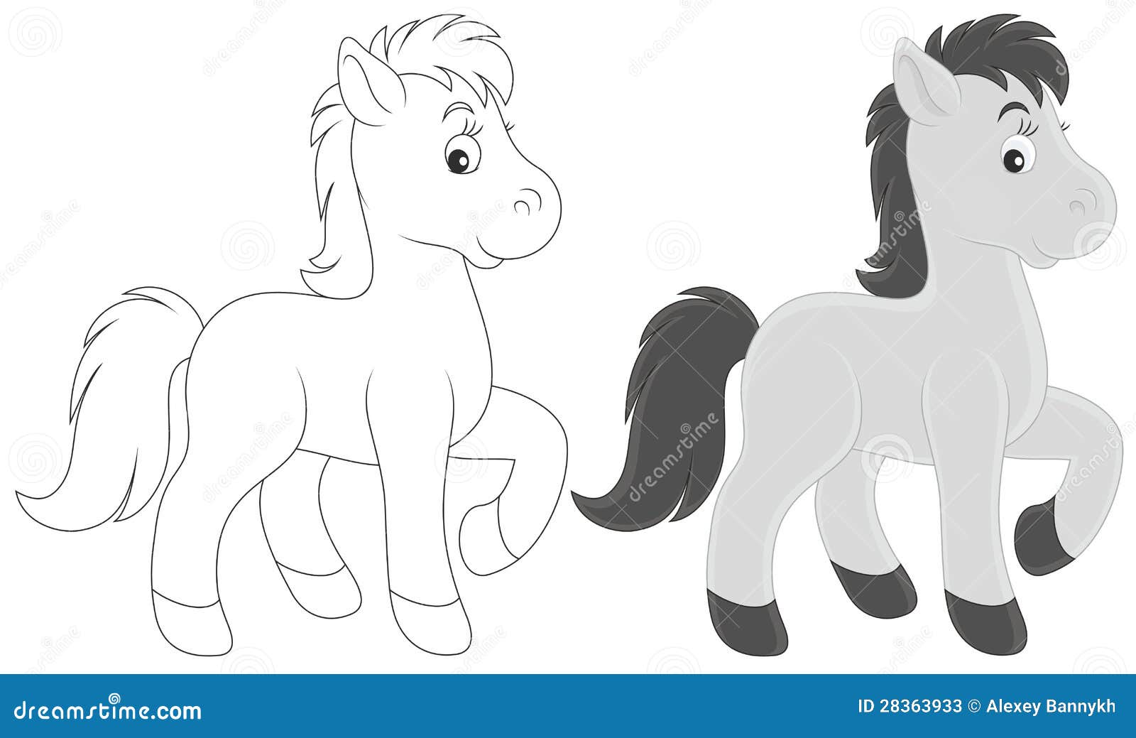 Potro ilustración del vector. Ilustración de caballo - 28363933